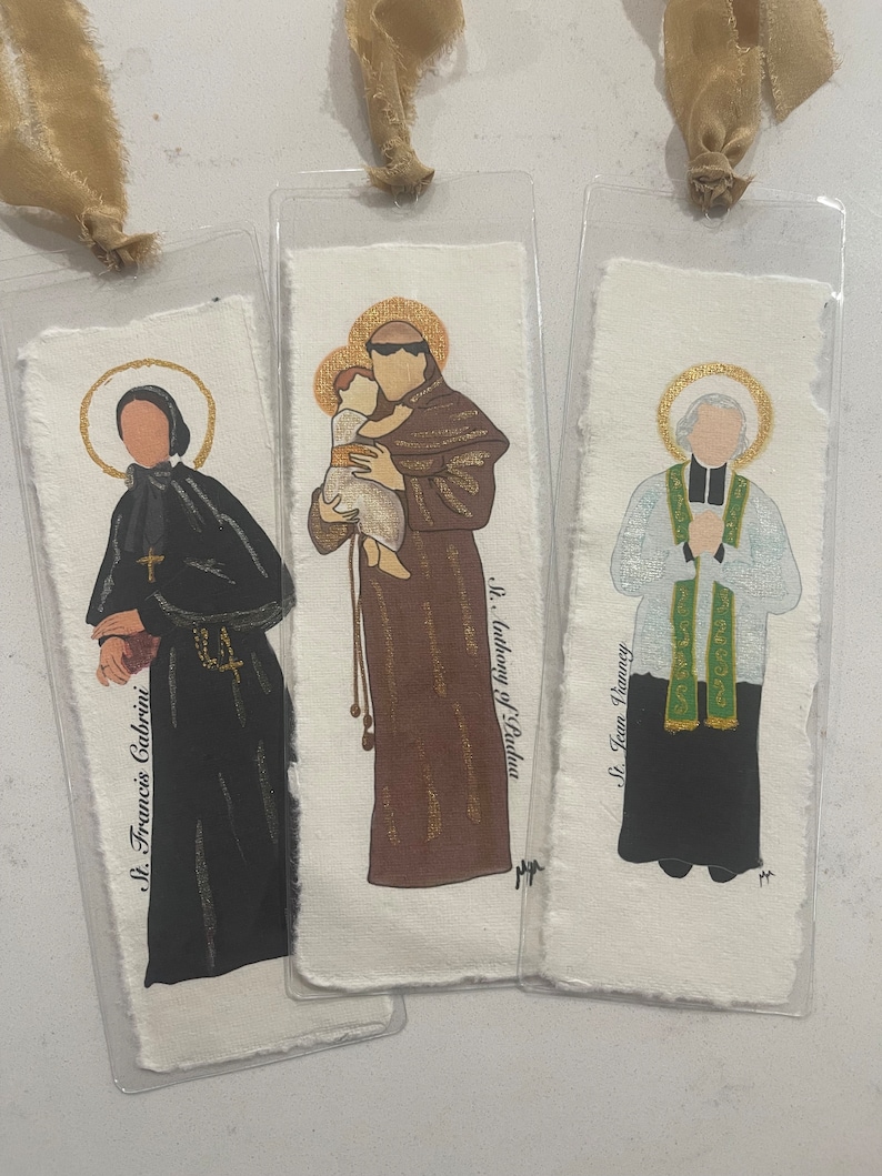 Watercolor Bookmarks Male Saints & Religious - Etsy