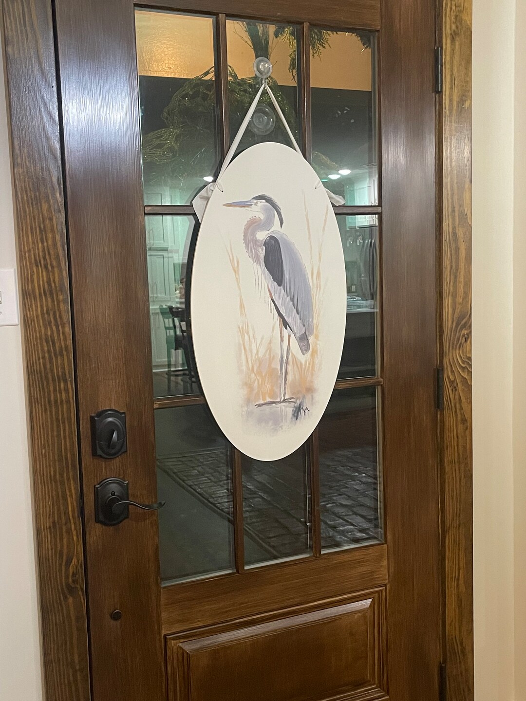 Blue Heron Door Sign - Etsy