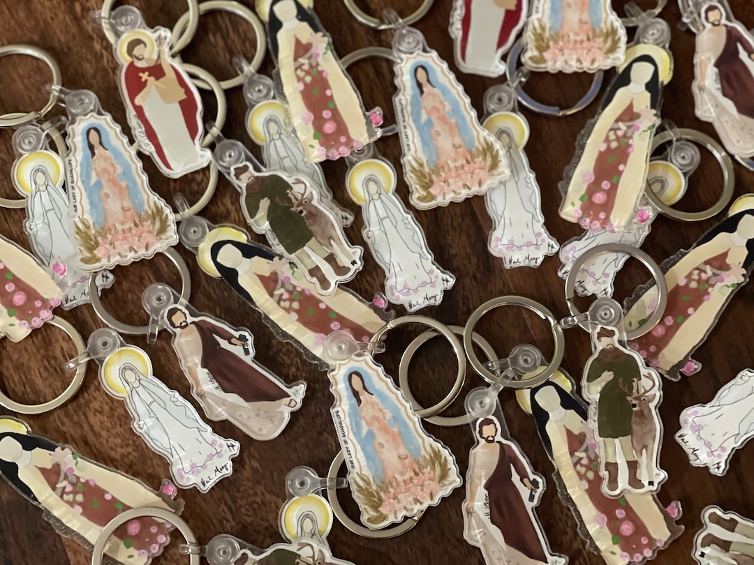 Saints Acrylic Keychains - Etsy