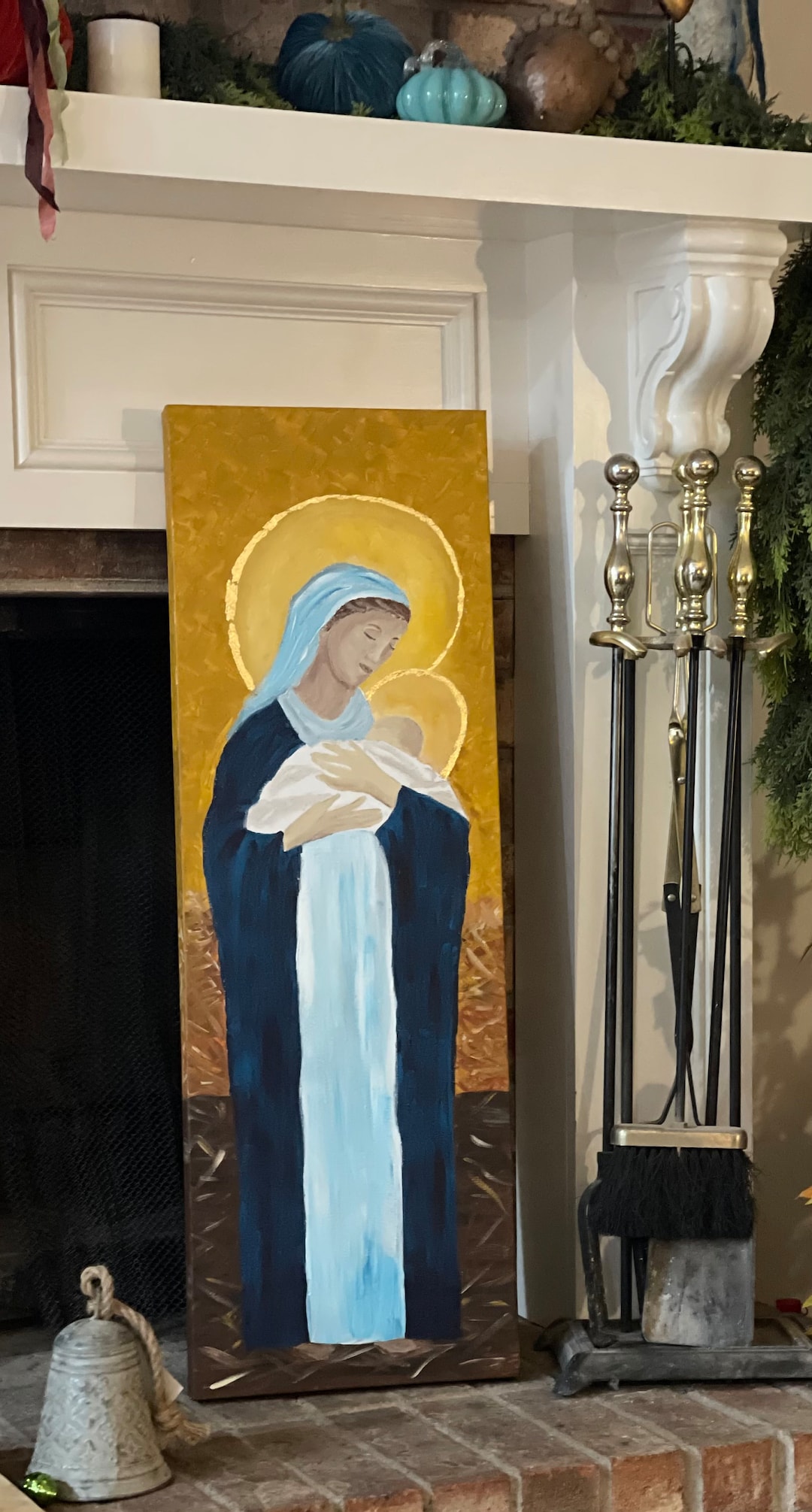 Mary and Jesus Large Original Painting. - Etsy