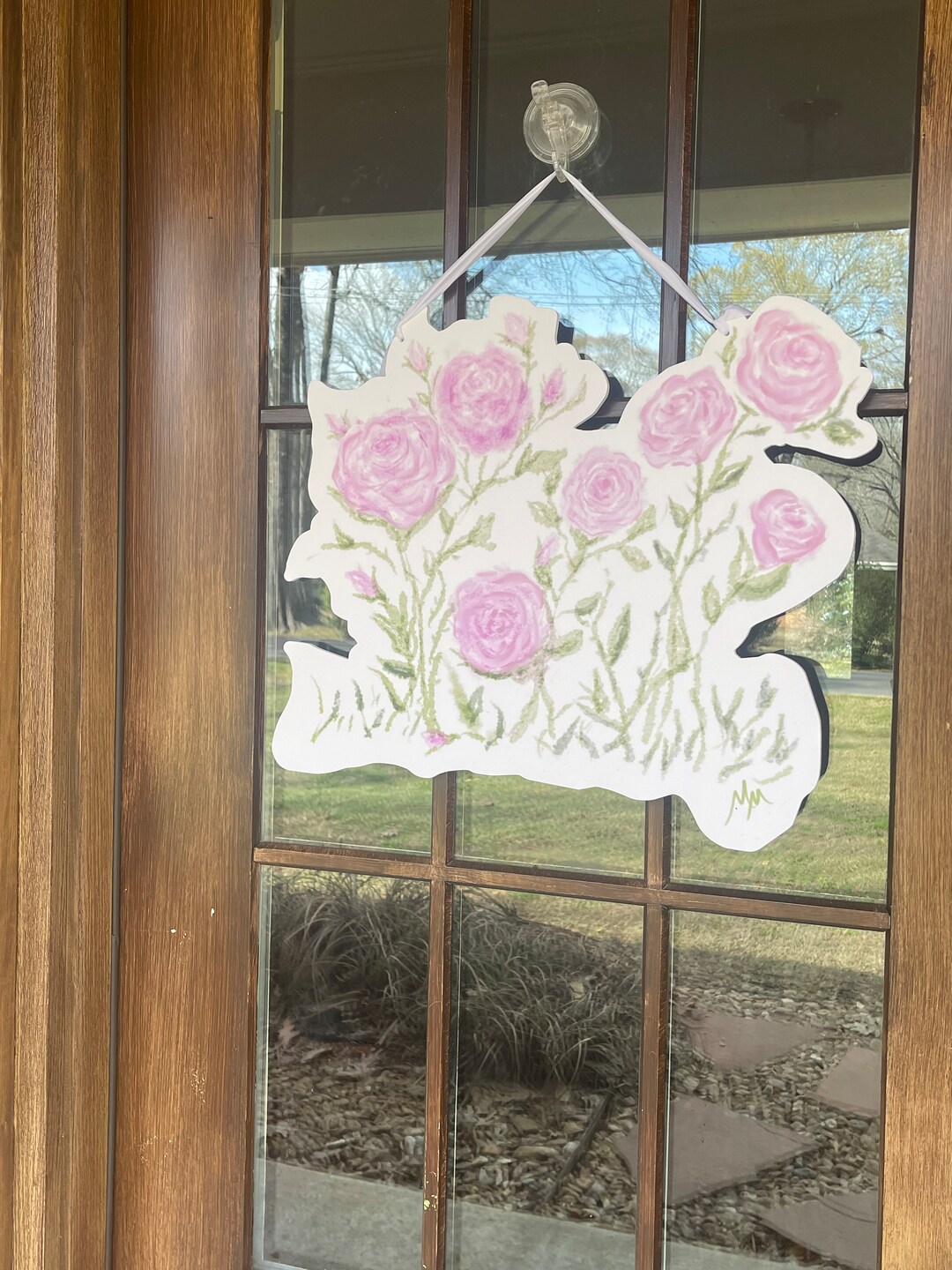 Rose Garden Door Sign - Etsy