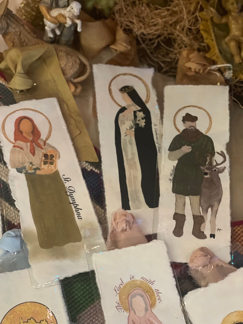 Watercolor Bookmarks Male Saints & Religious - Etsy