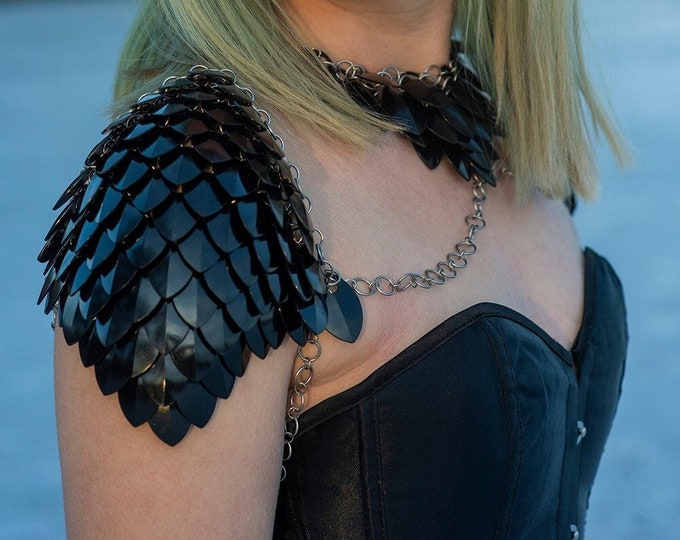 Scale Mail Shoulder Pads With Choker - Etsy