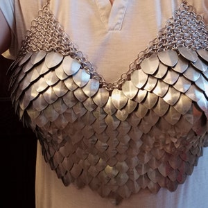 Scalemail Chainmail Crop Top / Bra Breastplate Armor - Etsy