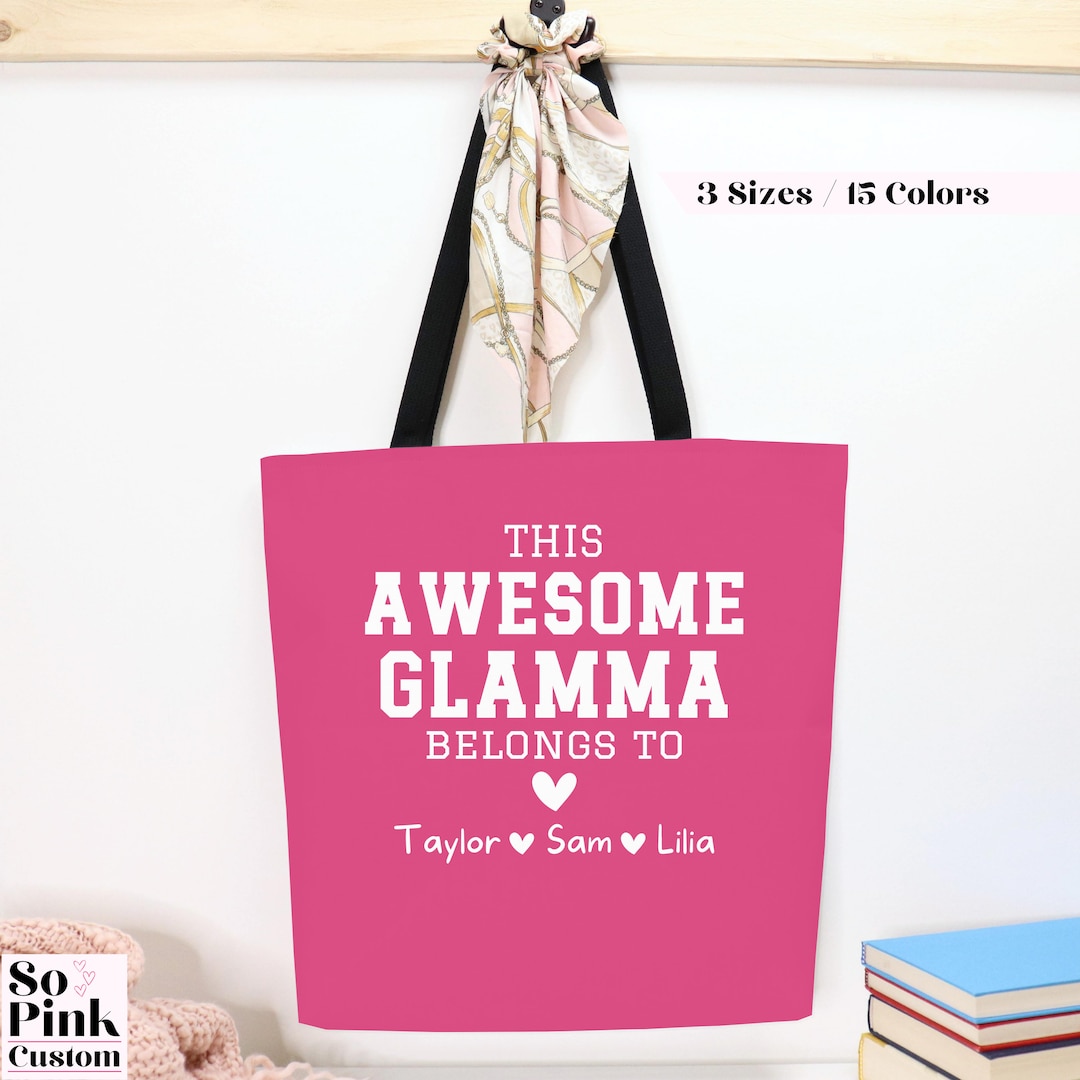Custom Glamma Tote Bag With Kids Names, Personalized Gifts for Glamma ...