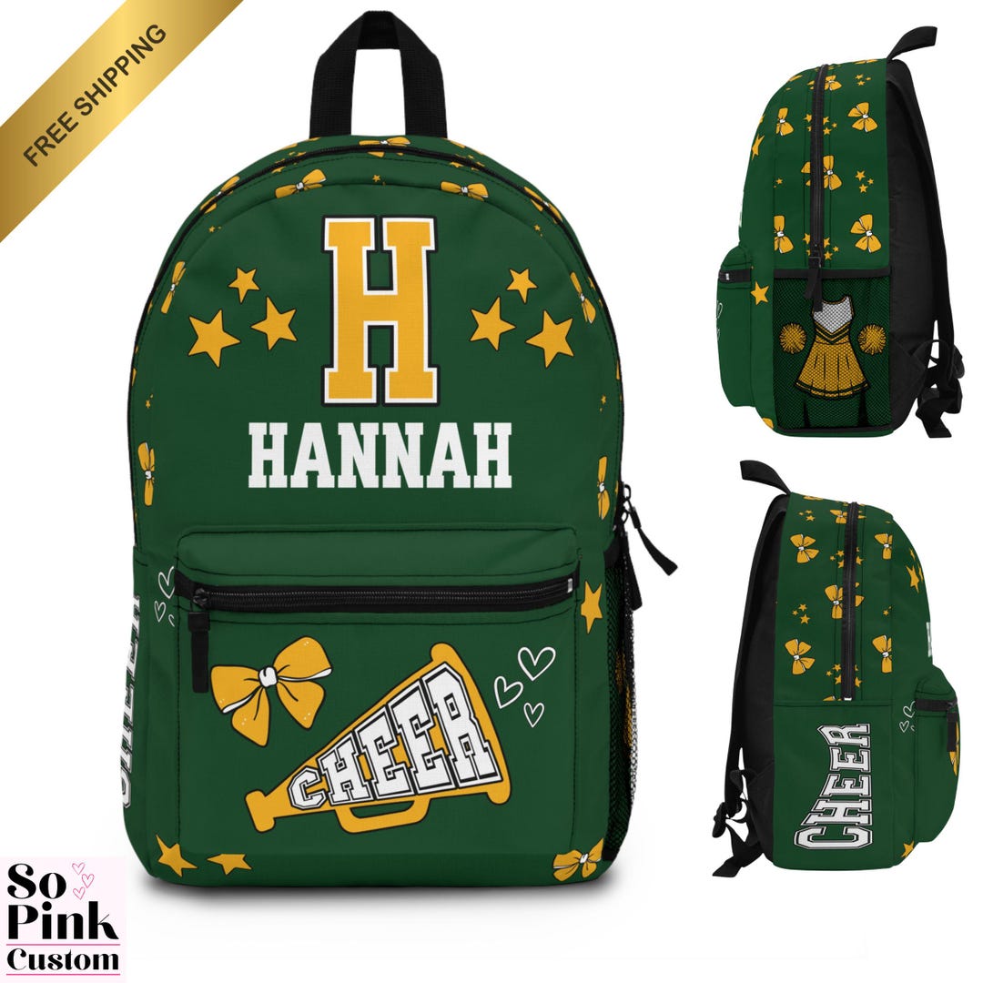 Custom Name Backpack for Cheerleader, Personalized Cheerleading Bag ...