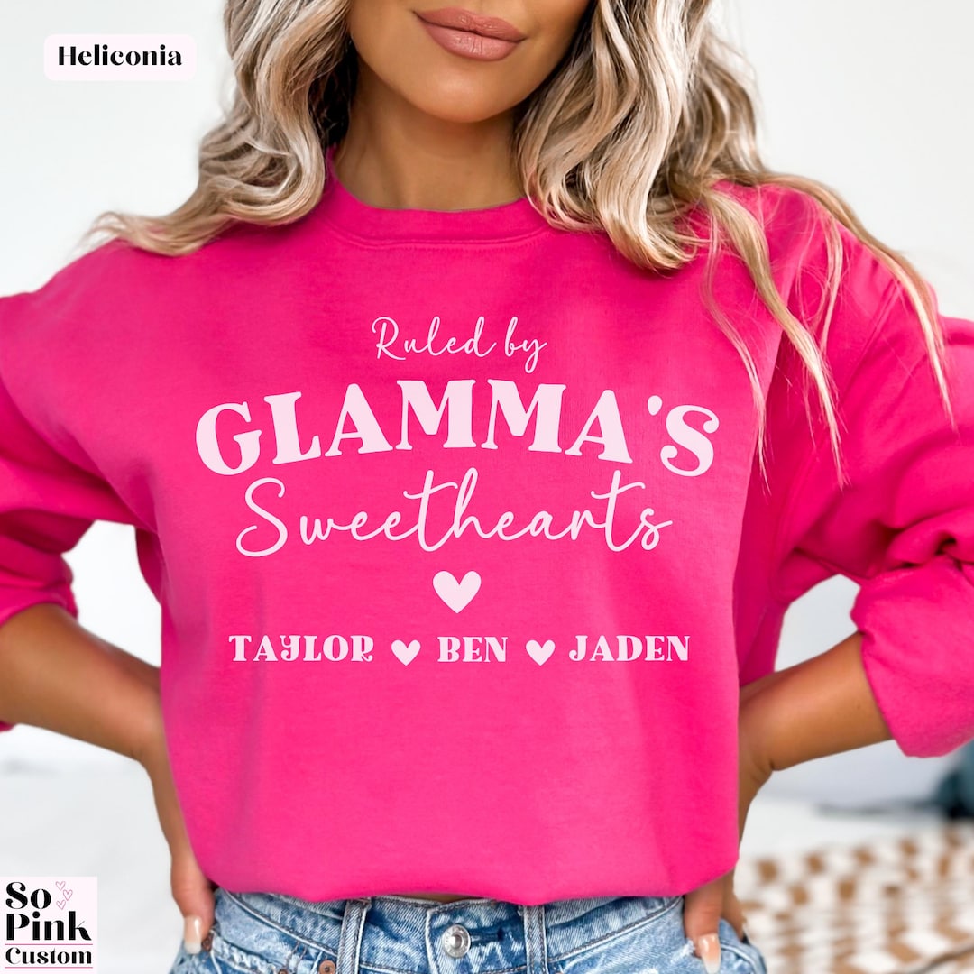 Personalized Glamma Sweatshirt With Grandkids Names, Custom Glamma ...