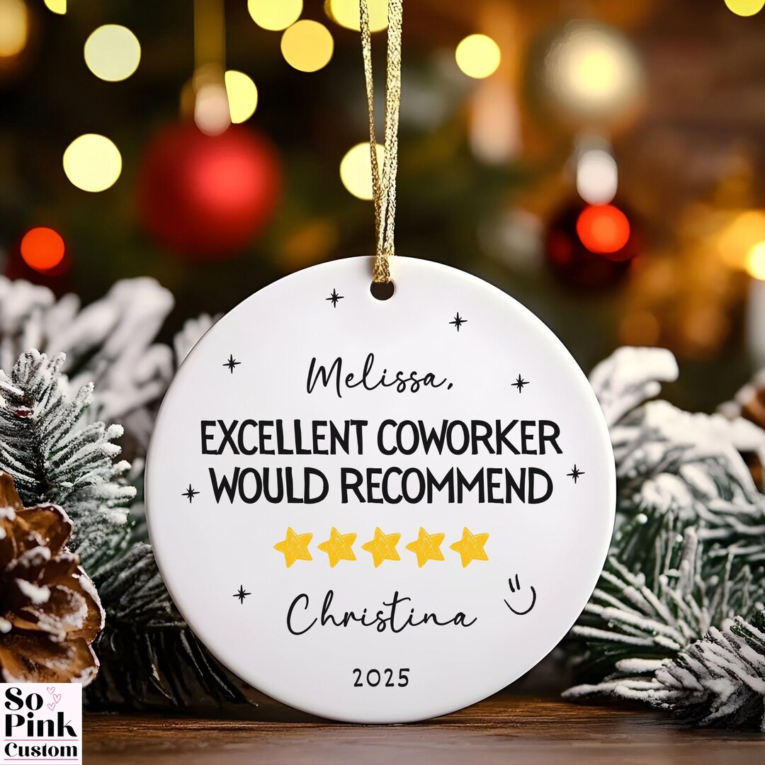 Excellent Coworker Ornament, Custom Coworker Gift, Work Bestie ...