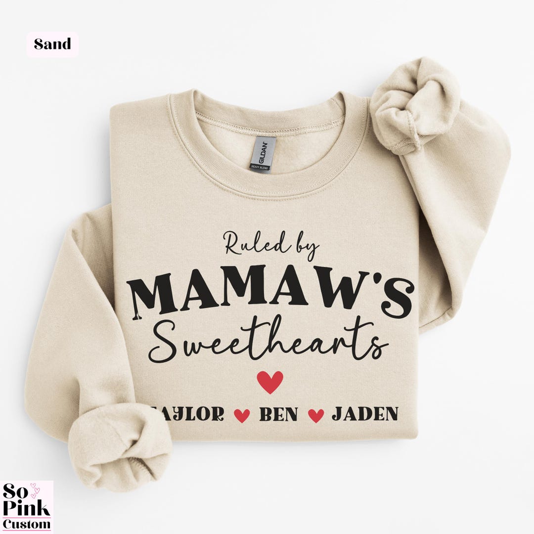 Custom Mamaw's Sweatshirt With Kids Names, Customized Mamaw Sweatshirt ...