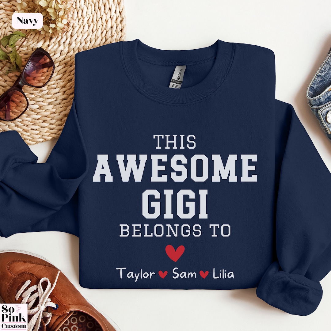 Custom Gigi Sweatshirt With Kids Names, Customized Gigi Sweater ...