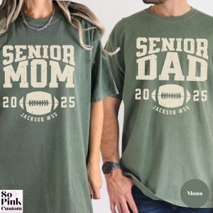 Comfort Colors Matching Senior Football Mom Shirt Senior Football Dad ...