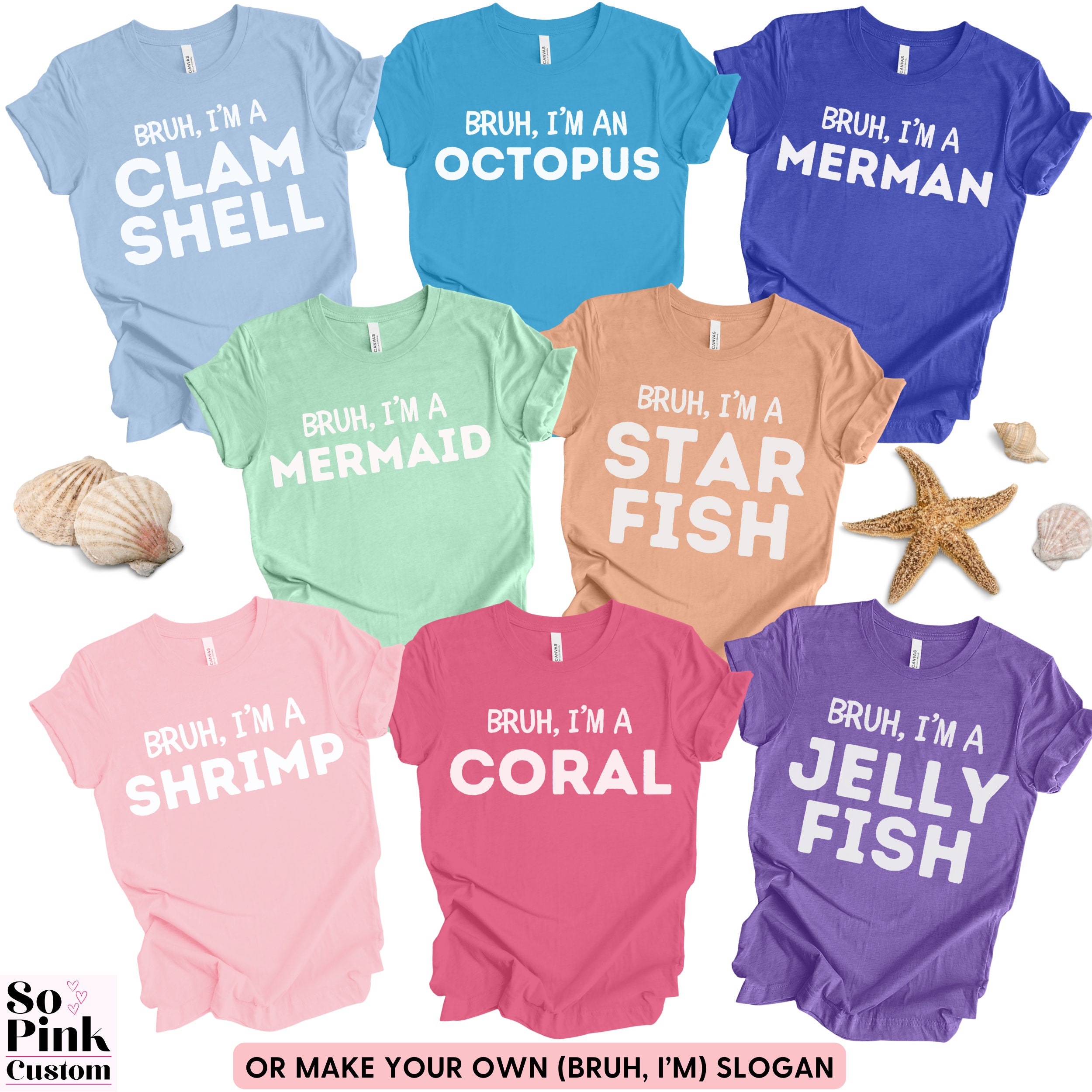 Custom Ocean Themed Group Shirts, Matching Halloween Costumes Group ...