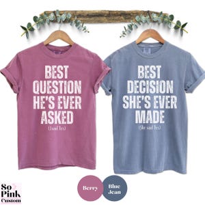 Comfort Colors Couples Engagement Shirts, Matching Engaged Shirts ...