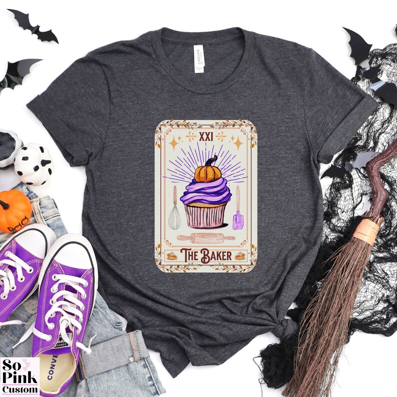 Baker Tarot Card Shirt, Witchy Baking Shirt, Cupcake Bakers Shirt, Cake ...