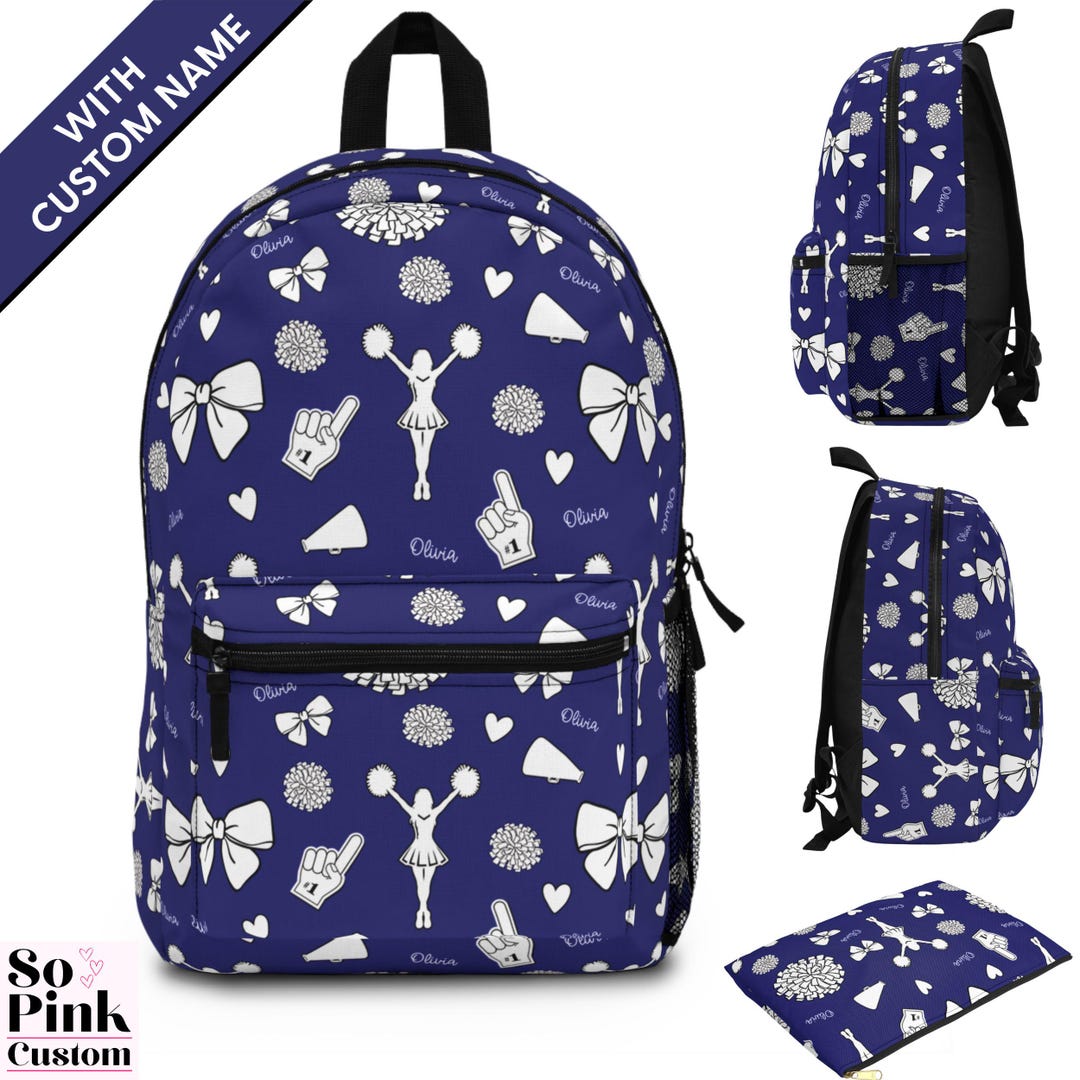 Custom Name Backpack for Cheerleader, Personalized Cheerleading Bag ...