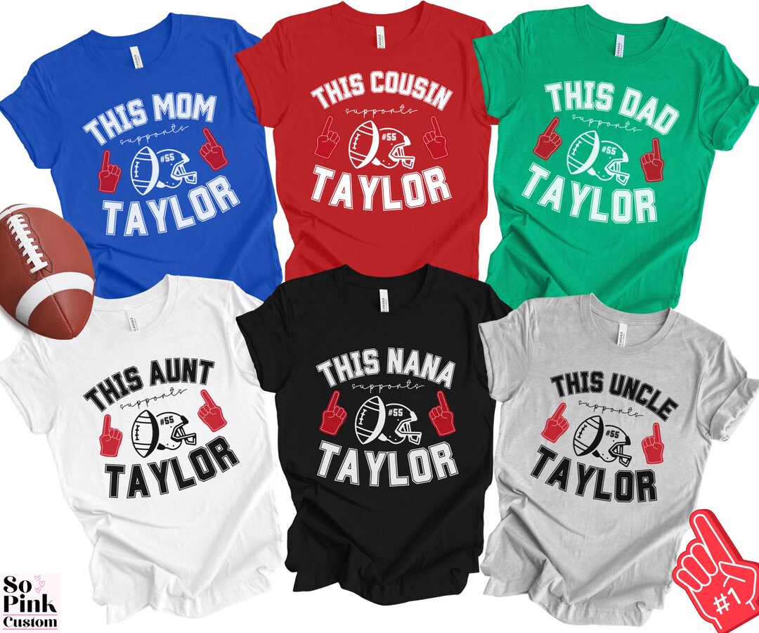 Custom Football Family Shirts Matching Shirt, Personalized Number and ...
