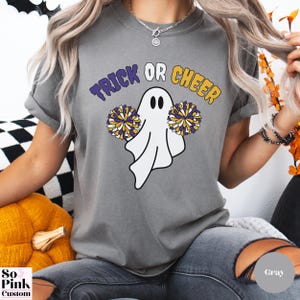 Comfort Colors Cheer Halloween Shirt, Funny Halloween Cheer Shirt, Cute ...