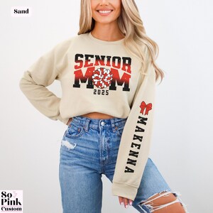 Senior Cheer Mom Sweatshirt With Name on Sleeve, Senior Cheer Mom Shirt ...