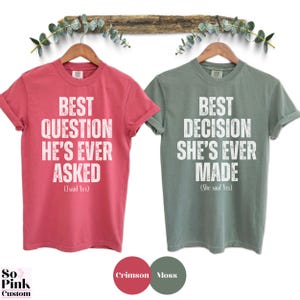 Comfort Colors Couples Engagement Shirts, Matching Engaged Shirts ...