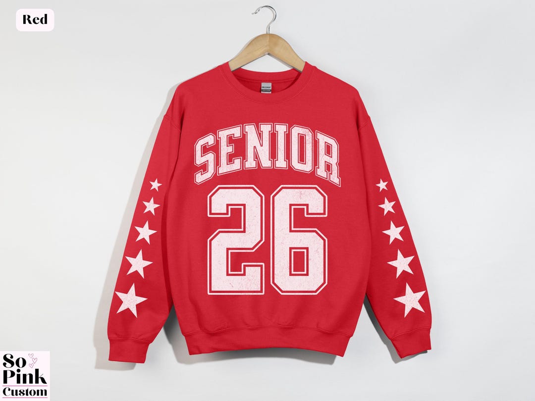 Class of 2026 Senior Sweatshirt, School Spirit Graduate Crewneck ...