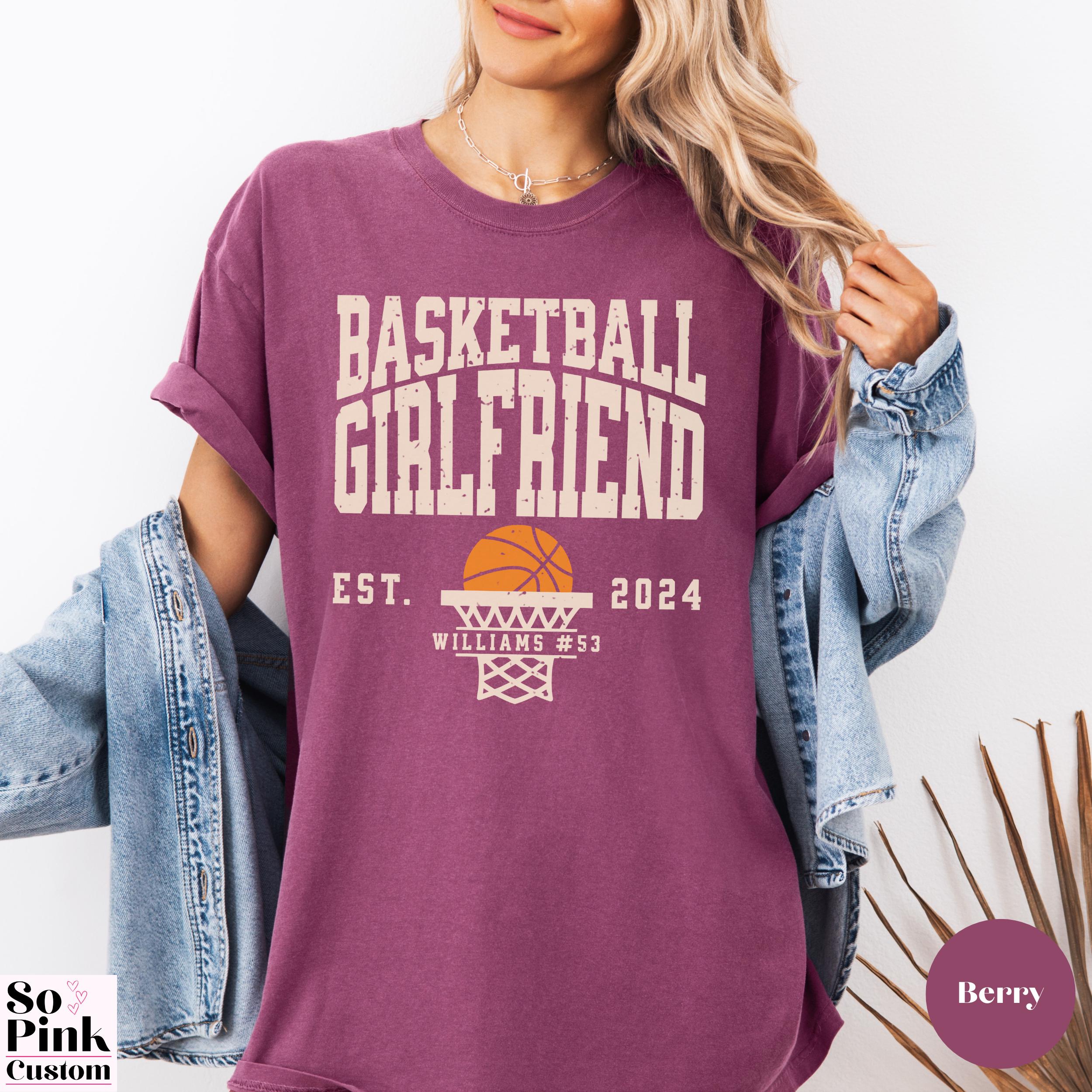 Comfort Colors Personalized Basketball Girlfriend Shirt With Custom ...