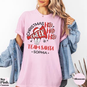 Comfort Colors Personalized Christmas Cheer Shirt, Custom Cheer Shirt ...