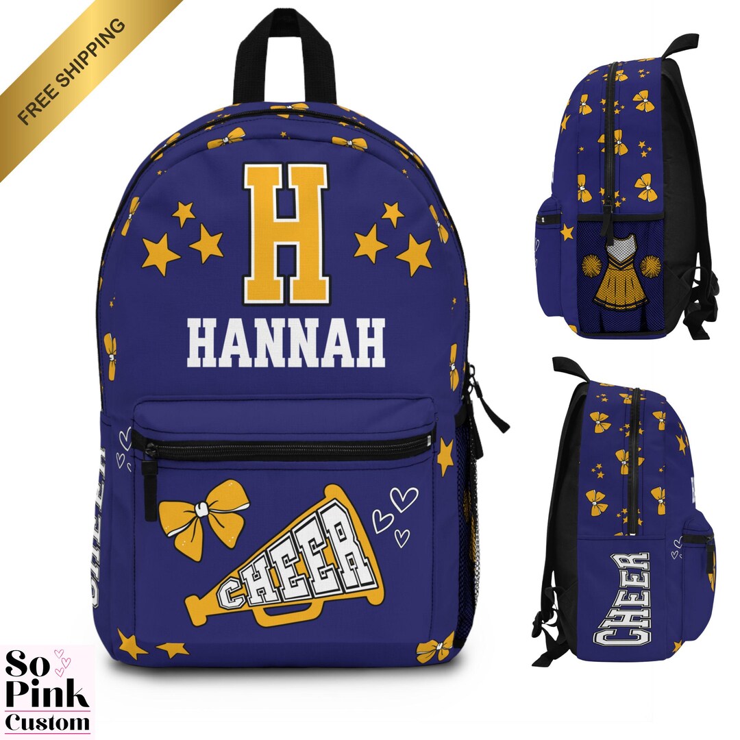 Custom Name Backpack for Cheerleader, Personalized Cheerleading Bag ...