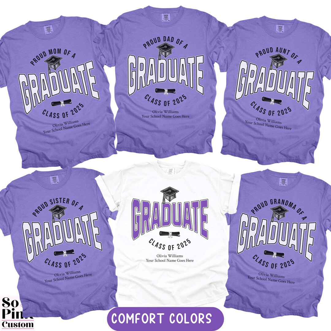 Comfort Colors Proud Family Graduation Shirts, Custom Graduate Family ...
