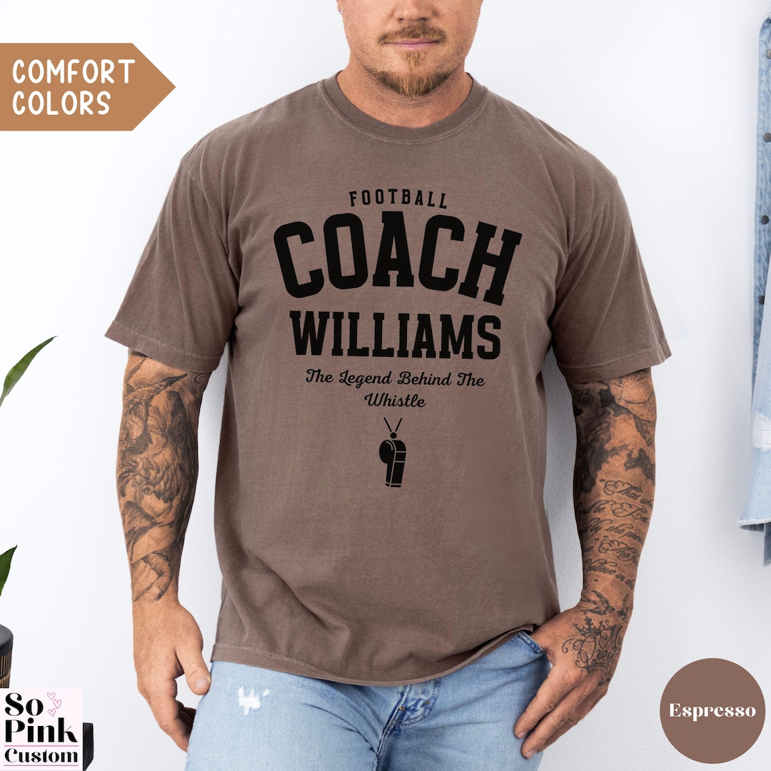 Comfort Colors Football Coach Shirt, Custom Football Coach Gift, Funny ...