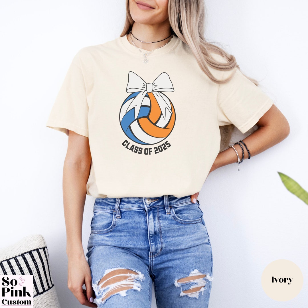 Comfort Colors® Coquette Volleyball Shirt, Class of 2025 Shirt ...