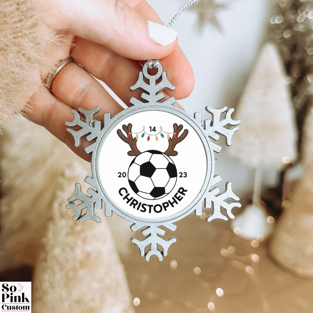 Personalized Soccer Christmas Ornament With Name Number Year, Custom ...