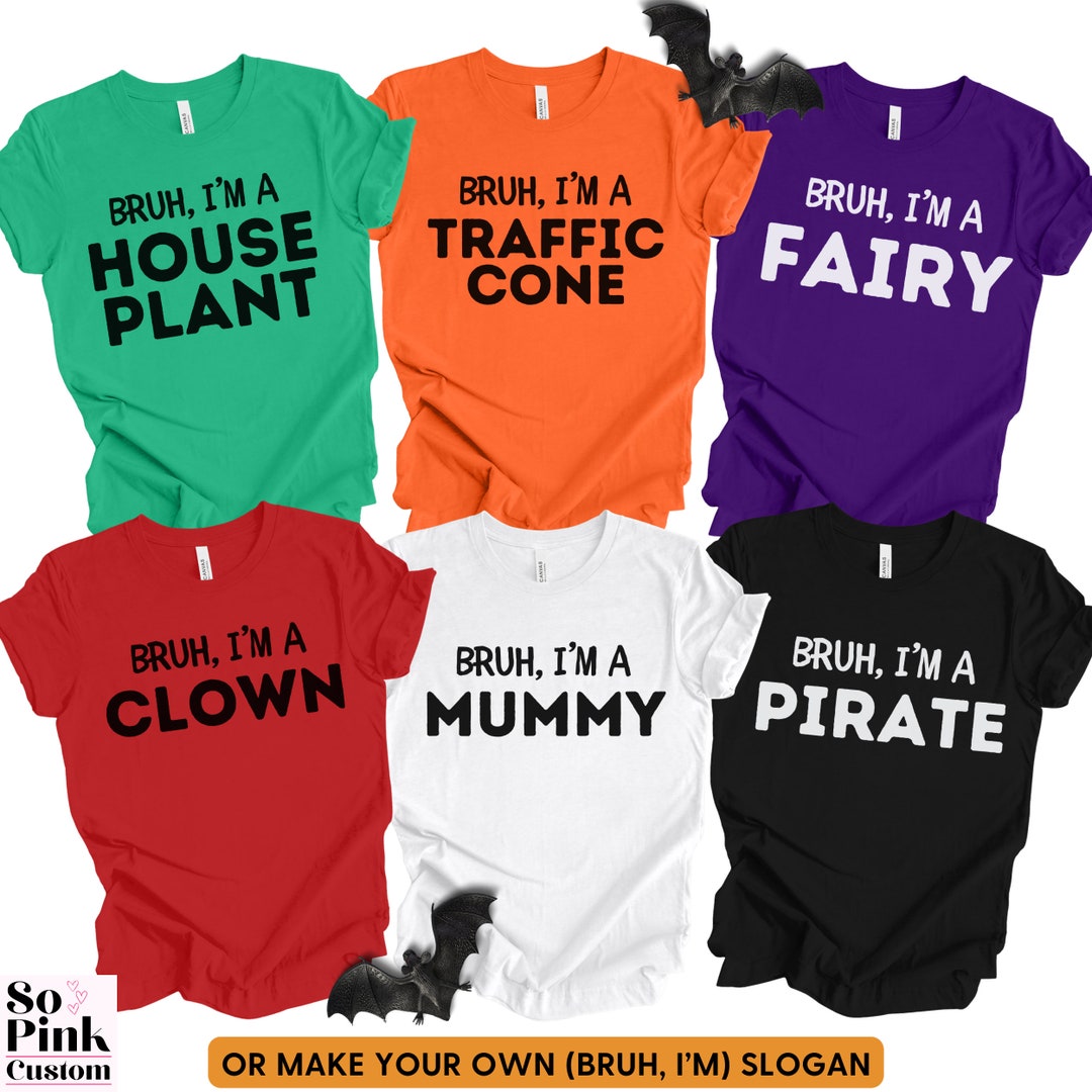 Custom Bruh Halloween Costume Shirts, Matching Group Shirts, Funny ...