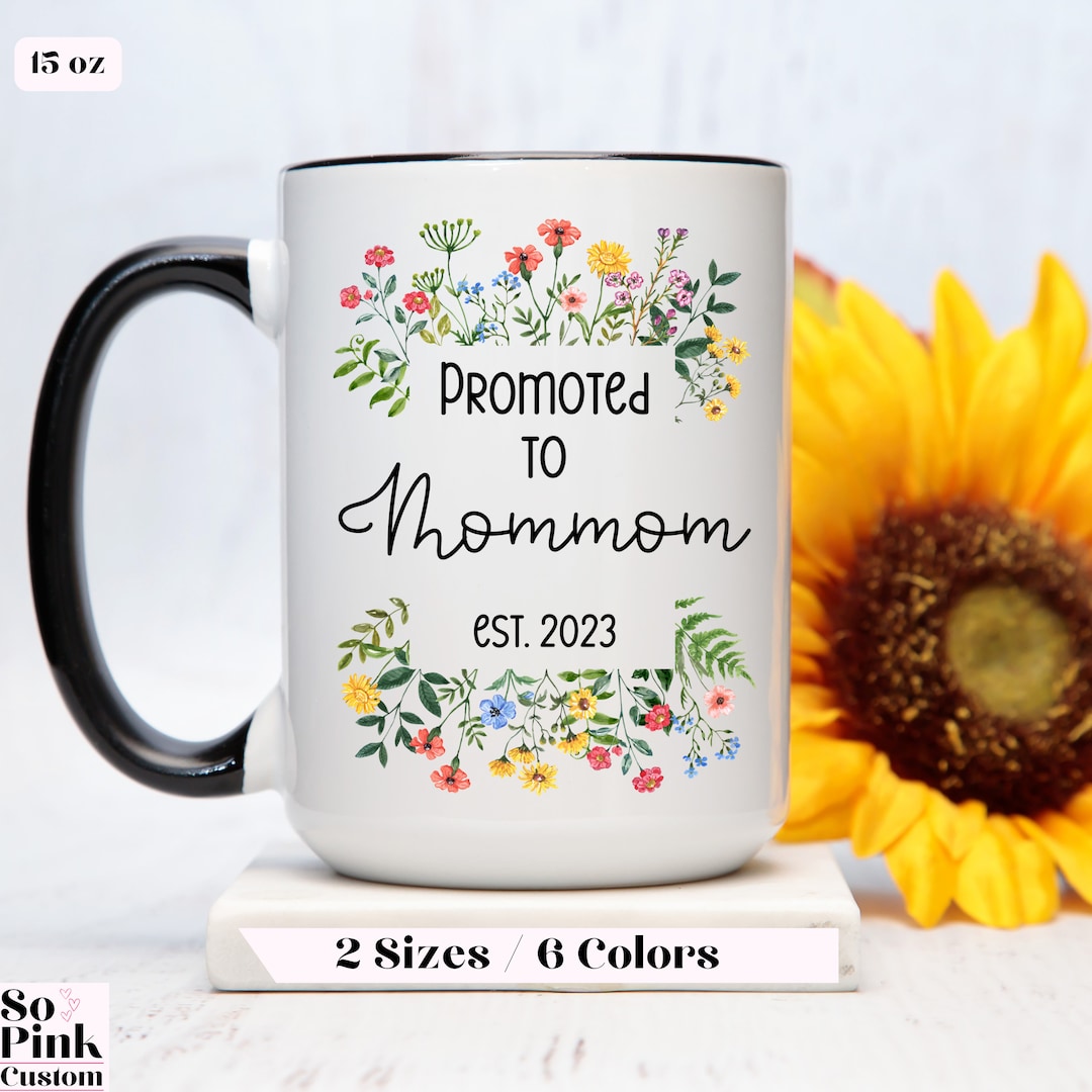Promoted to Mommom Mug, Custom Mommom Gifts, Gift for Mommom, New ...