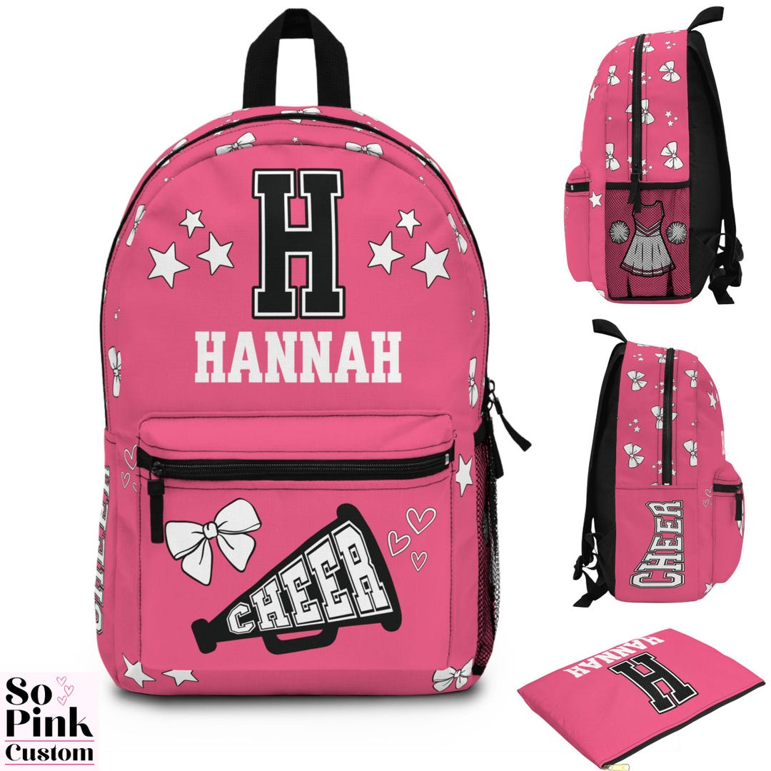Custom Name Backpack for Cheerleader, Personalized Cheerleading Bag ...