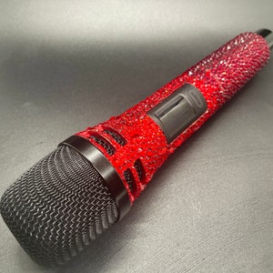 Red Ombré Bling Microphone, Sparkling Mic for Performers - Handcrafted ...
