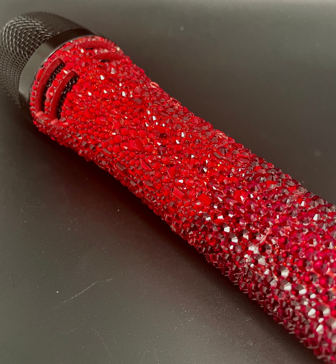 Red Ombré Bling Microphone, Sparkling Mic for Performers - Handcrafted ...