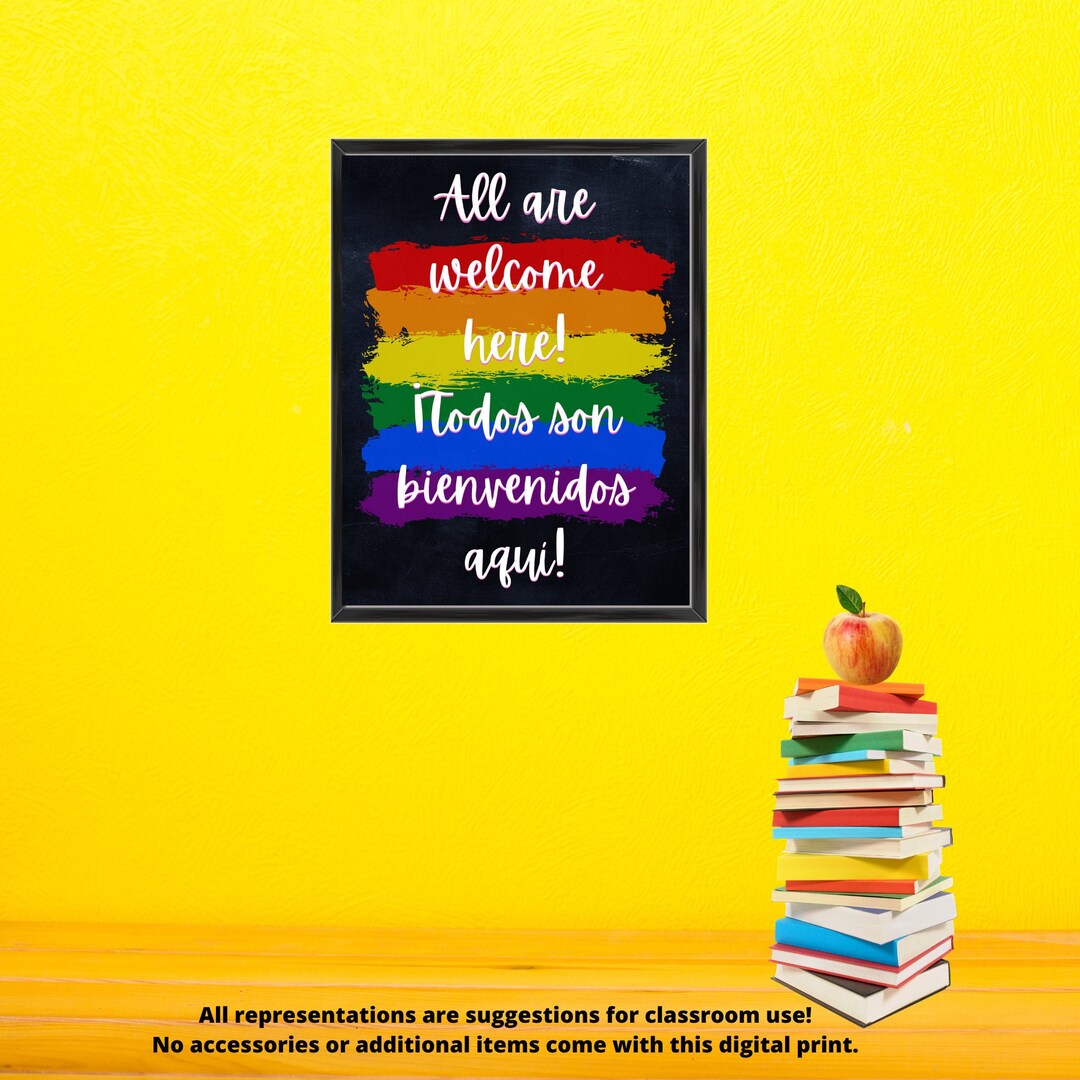 Todos son bienvenidos aquí Todos Son Bienvenidos Aquí - Etsy España