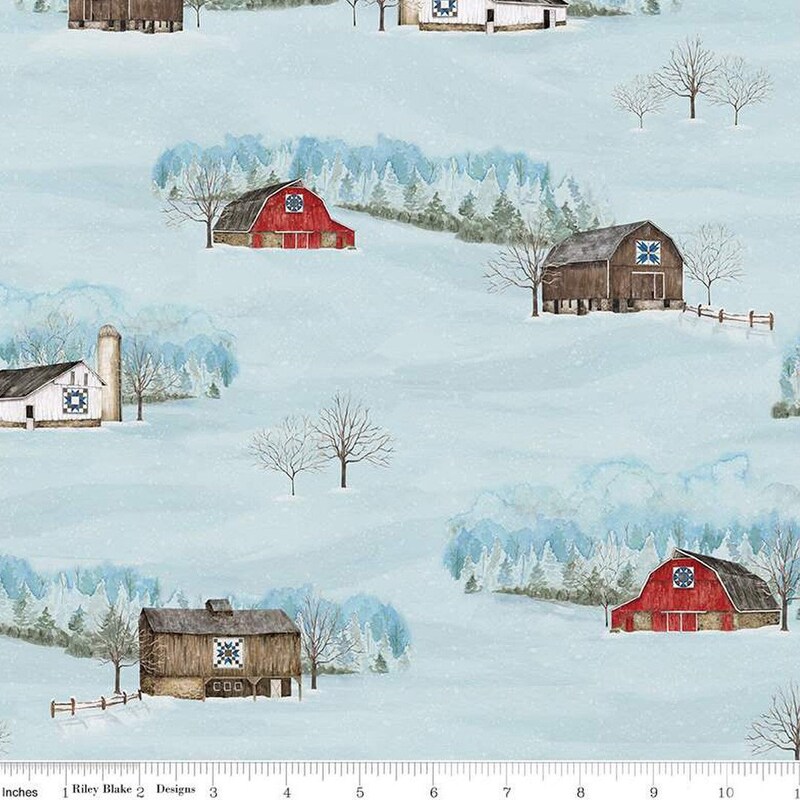 Winter Barn - Etsy