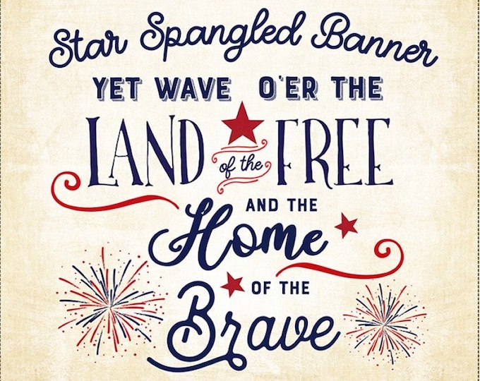Star Spangled Banner Quilt Cotton Fabric Panel by Gail Cadden ...