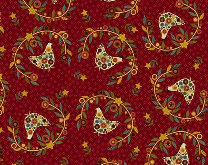 Red Henny Penny Cotton Fabric From Pennyberry Farm by Kim Diehl - Henry ...