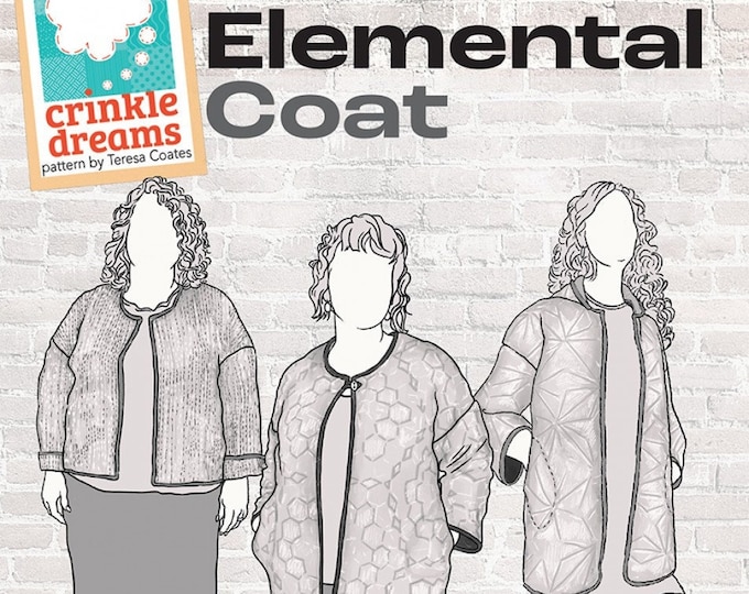 The Elemental Coat Quilted Jacket Sewing Pattern by Teresa Coates of ...
