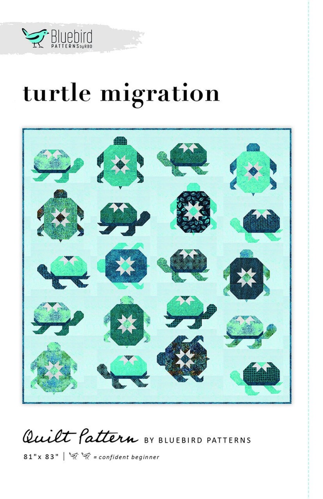 Turtle Migration Quilt Pattern by Bluebird Patterns P100-TURTLE ...
