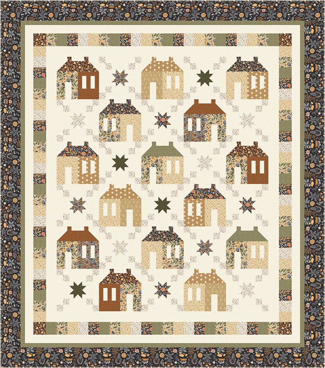 The Maisons De Patchwork Boxed Quilt Kit Featuring the Old Garden by Danelys Sidron Riley Blake ...