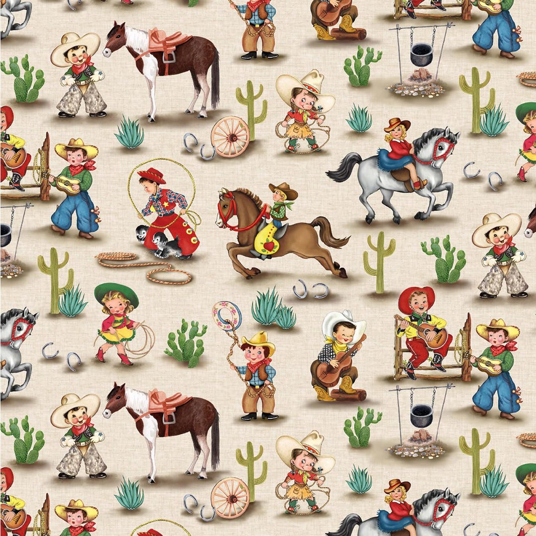 Rodeo Round up Quilt Cotton Fabric From Happy Trails by MMF Collection ...