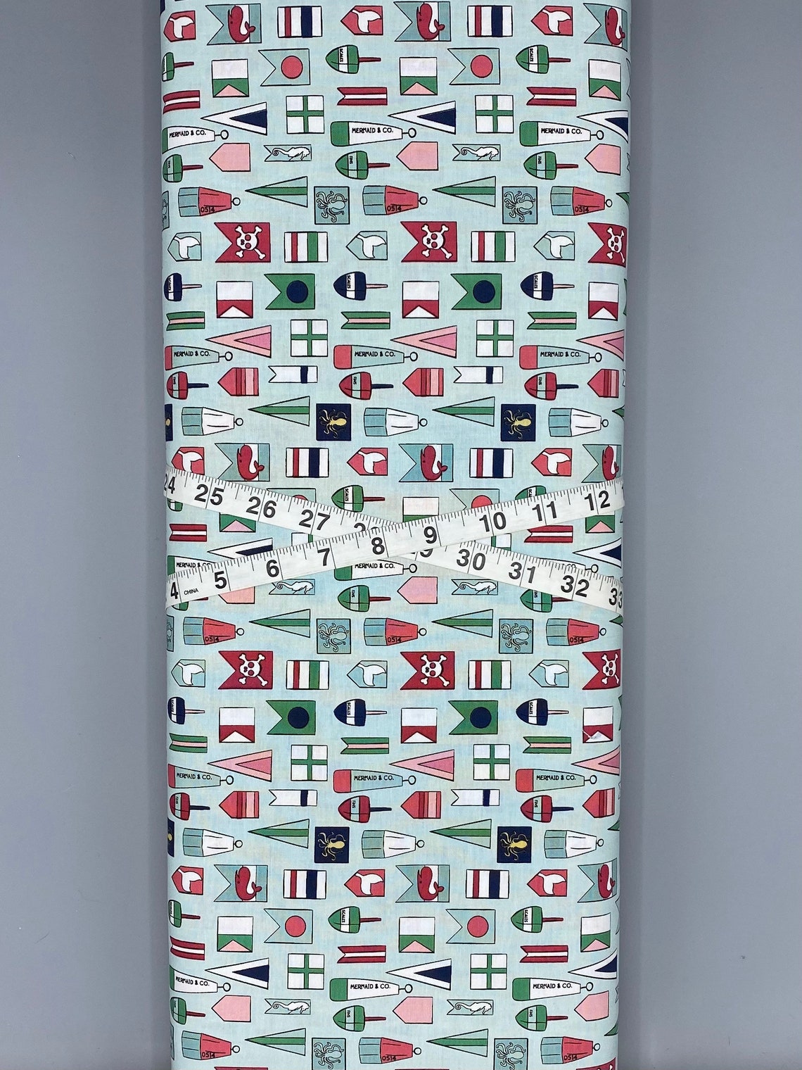 Nautical Flags on Seafoam Ahoy Mermaids Melissa Mortenson | Etsy