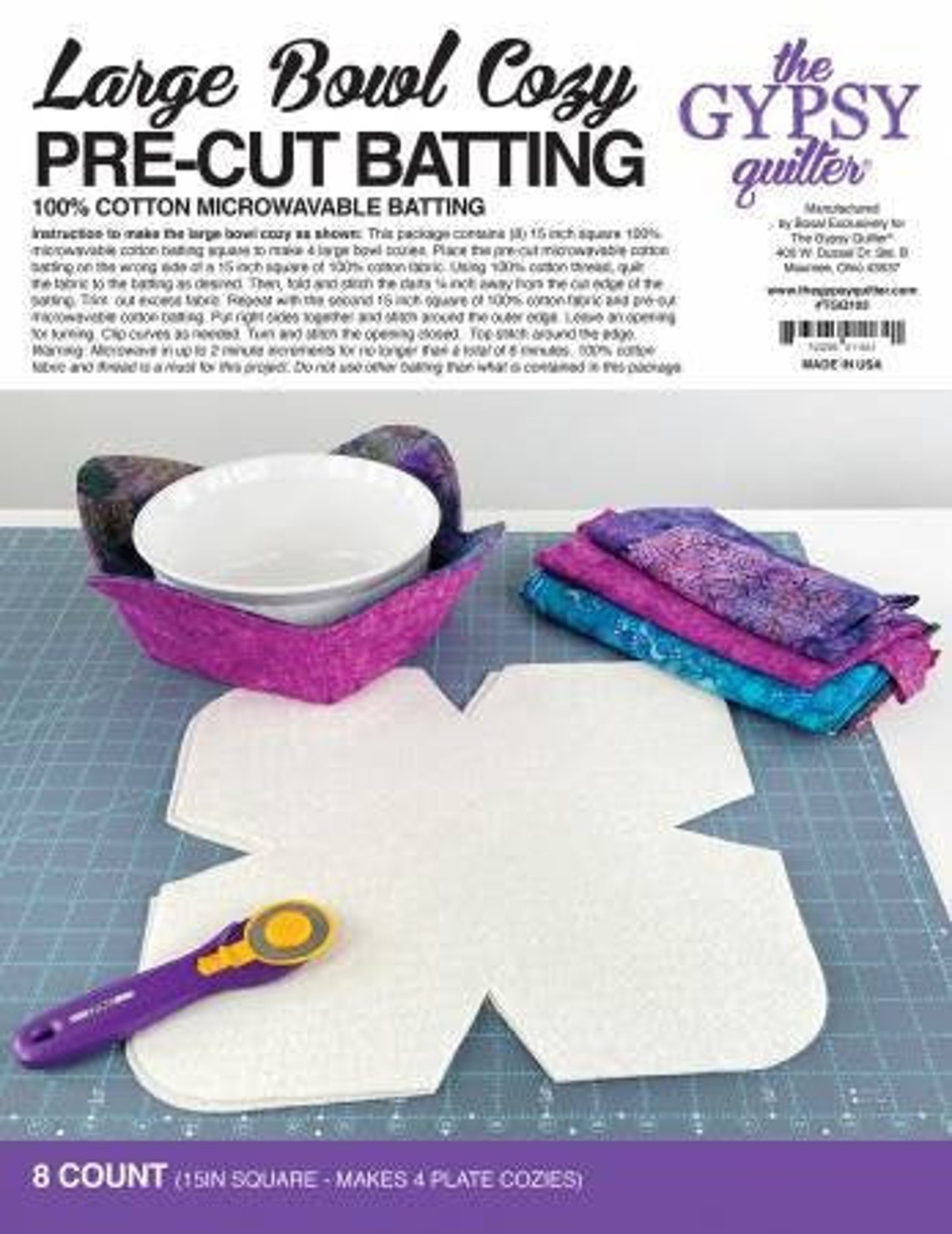 Large Bowl Cozy Precut Batting - Manufactured by Bosal Exclusively for ...