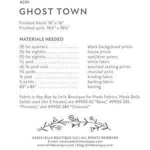 Ghost Town Quilt Pattern by Vanessa Goertzen From Lella Boutique LB230 ...