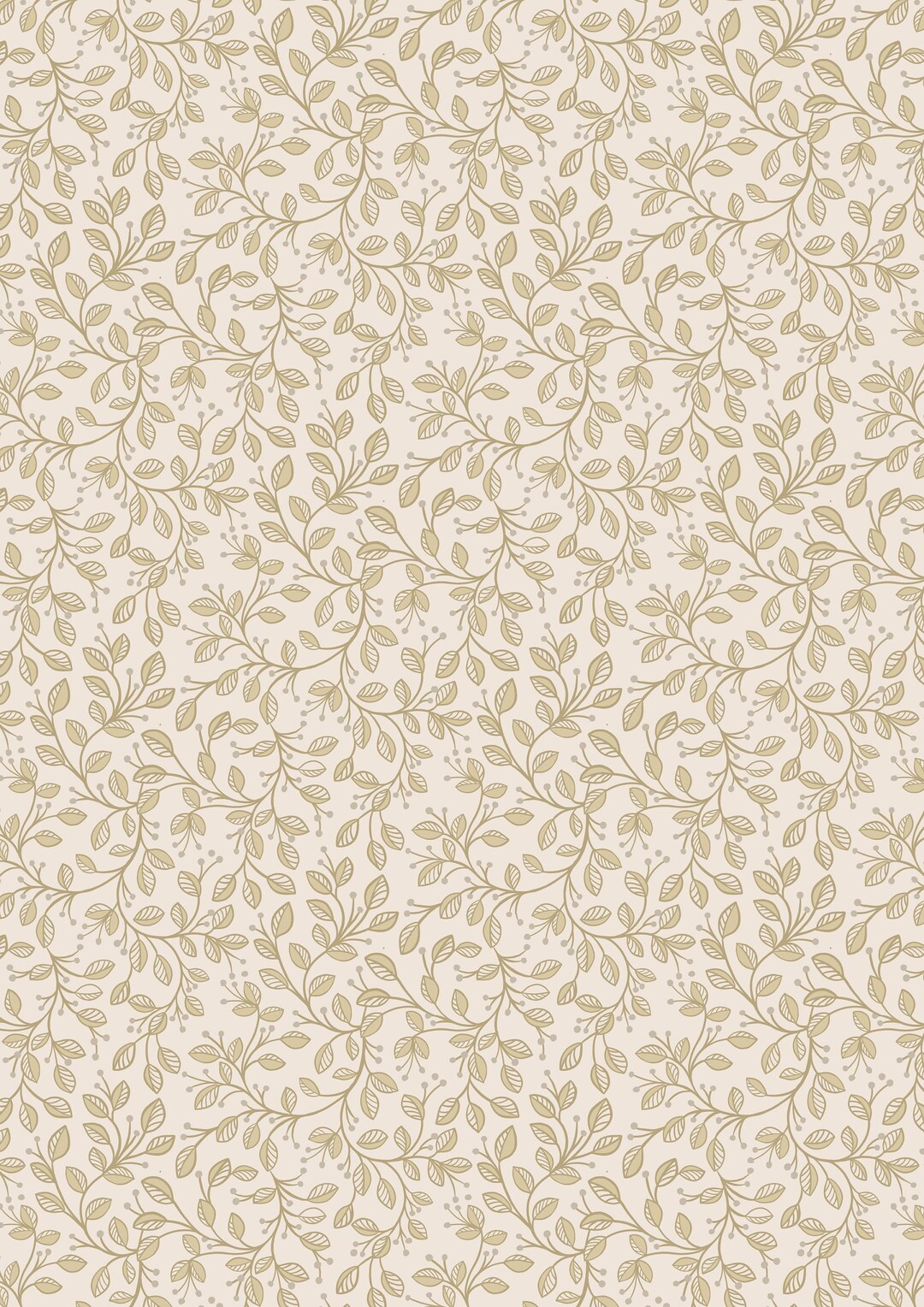 Leaves on Dark Cream Tonal Quilting Cotton Fabric From Honey Bee for ...