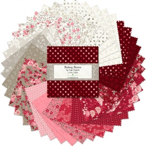 Blushing Blooms 5 Quilt Cotton Floral Charm Pack by Kaye England for ...