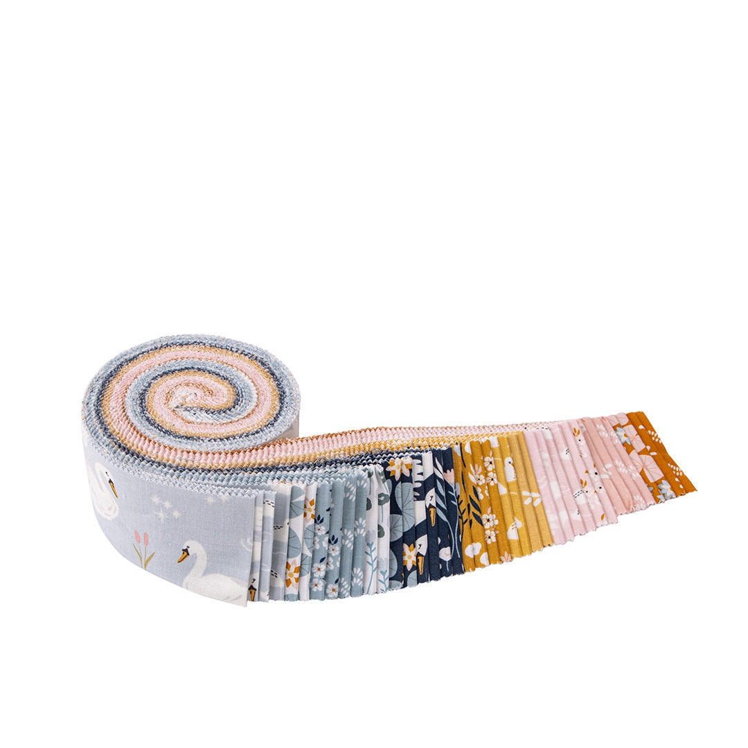 Little Swan 2 1/2" Rolie Polie Quilt Cotton Fabric Strips by Little ...